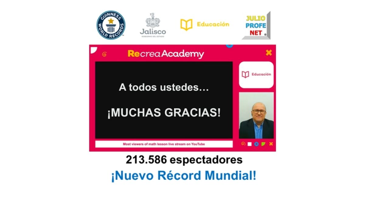 Julioprofe rompió el Récord Guinness de la clase de matemáticas con más ...